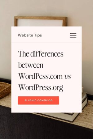 WordPress.com vs WordPress.org [Infographic] - Bluchic