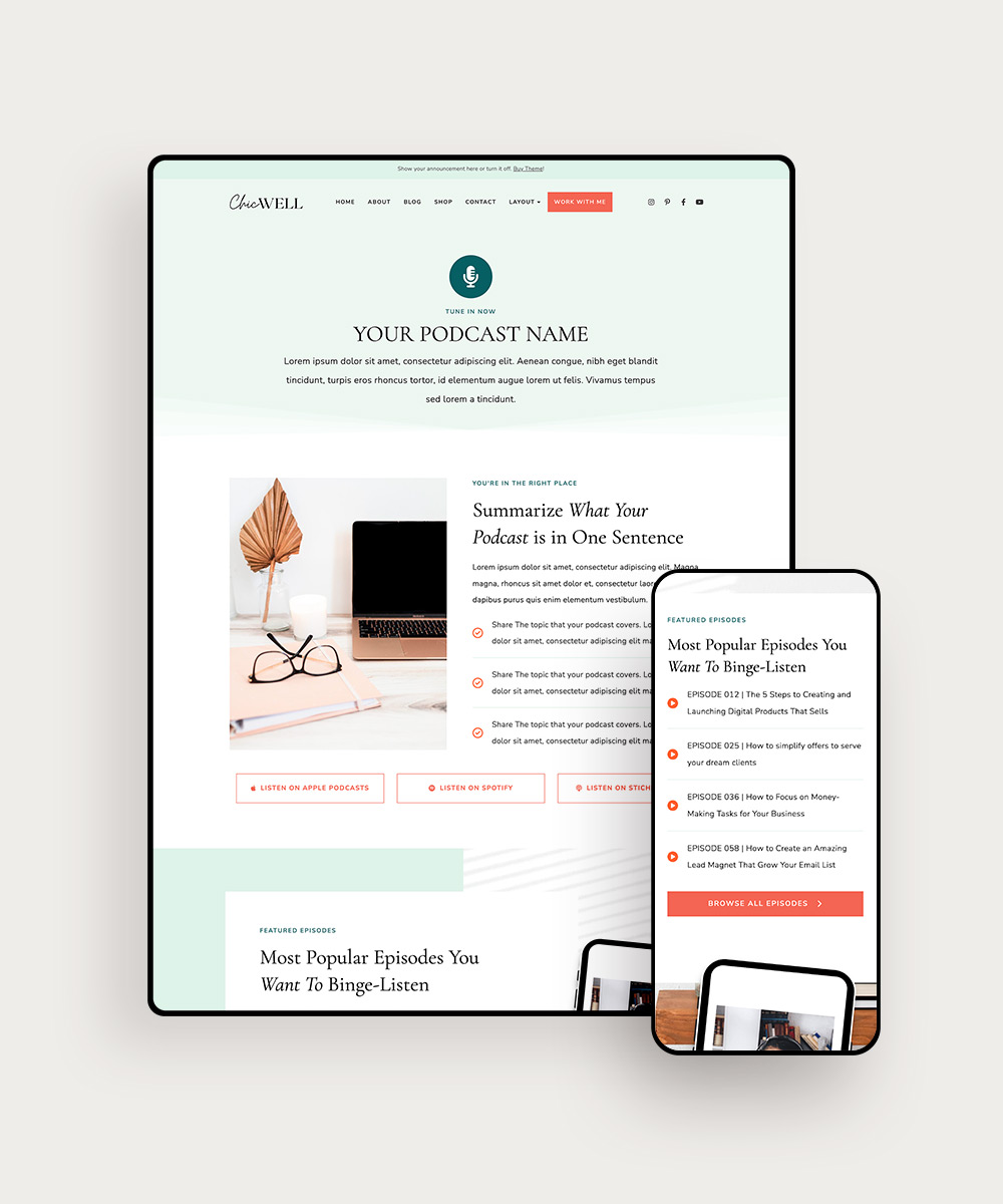 ChicWell Add-On Templates Kit - Bluchic